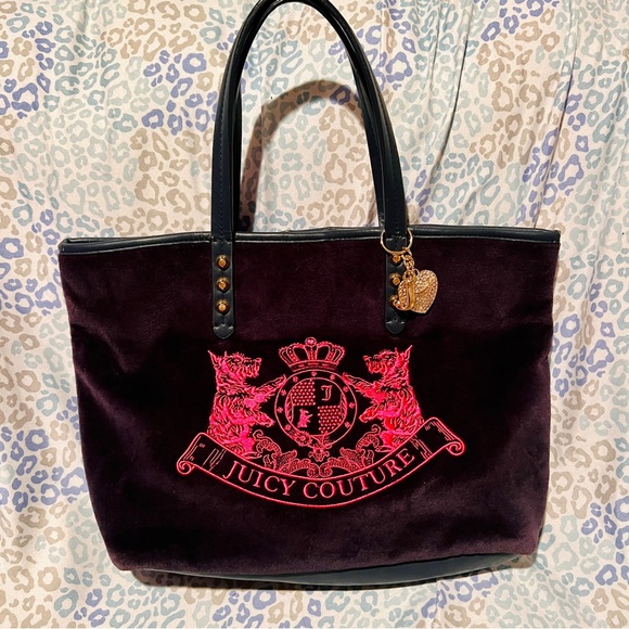 Juicy Couture | Bags | Vintage Pink Black Juicy Couture Purse Pammy ...